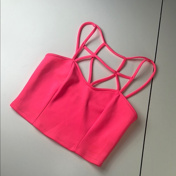 Hot Miami Styles | Tops | Hot Miami Styles Strappy Hot Pink Womens Crop ...